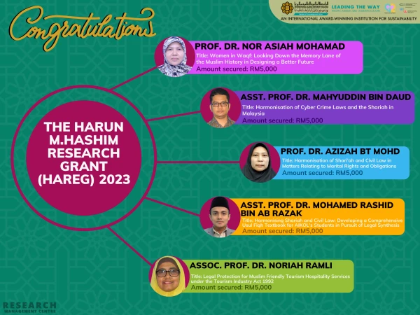 IIUM Research | Congratulations on Securing The Harun M.Hashim Research ...
